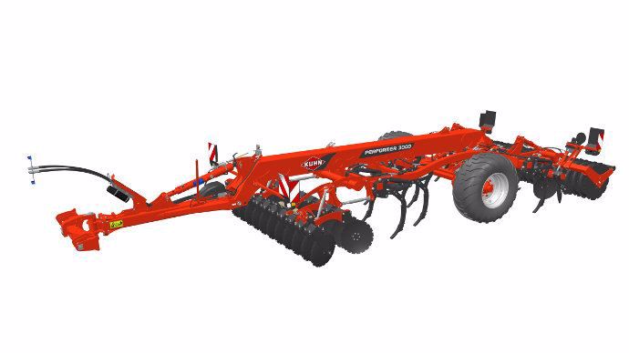 Kuhn lance Performer 3000, avec un nouveau cultivateur profond dents-disque
