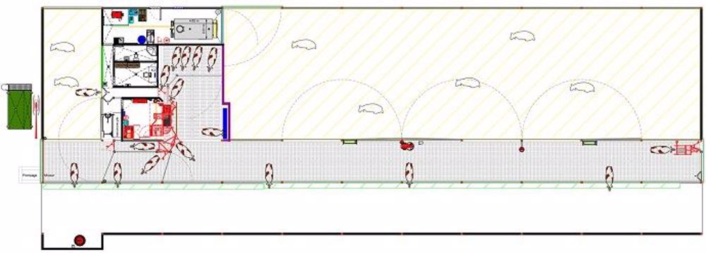 Reportage construction stabulation, plan de bâtiment, robot de traite Lely