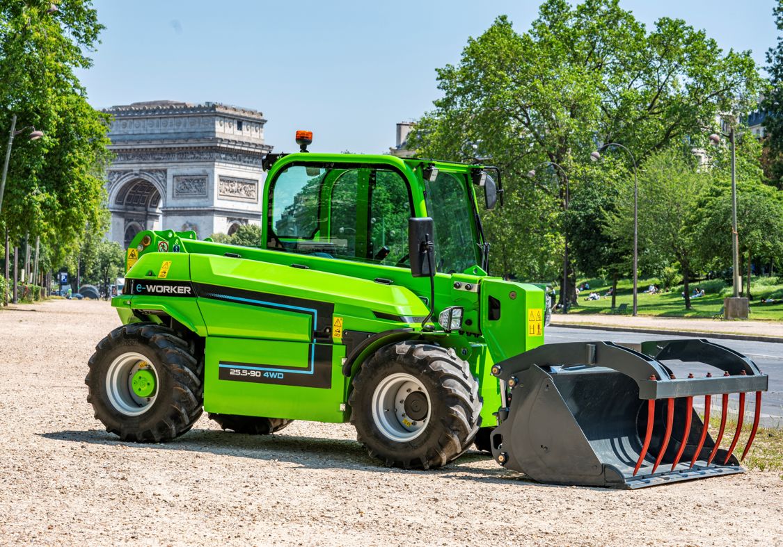 Merlo a développé le eWorker, un chariot télescopique électrique à batterie