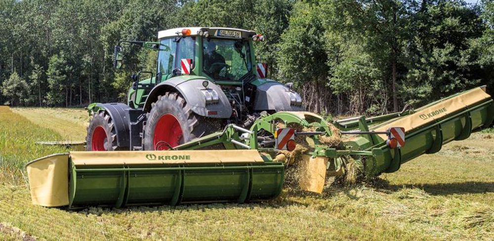 Krone : Un groupeur d’andains à vis