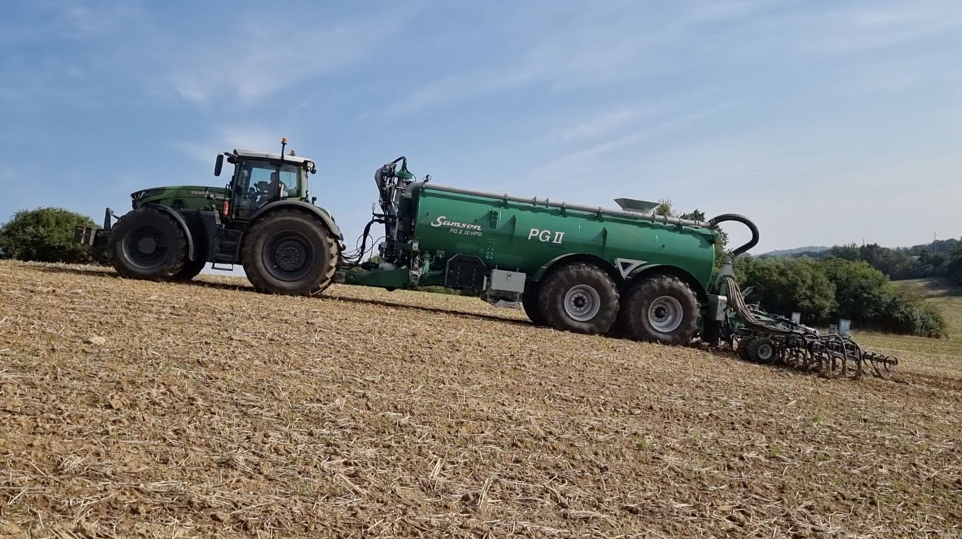 Samson : un pont moteur hydraulique intégré à la tonne à lisier PG II