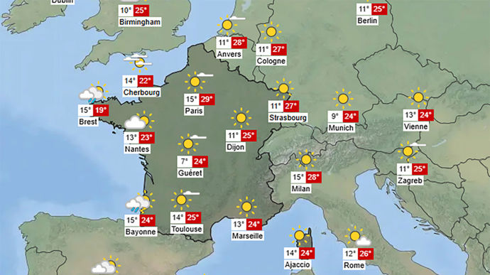 Météo : de fortes températures annoncées en fin de semaine